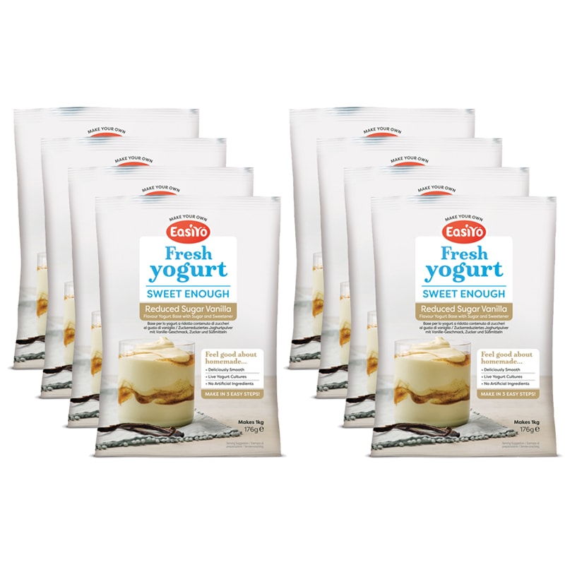 8 Pack of Sweet Enough Vanilla EasiYo Yogurt Sachet Pack Makes 1KG | E ...