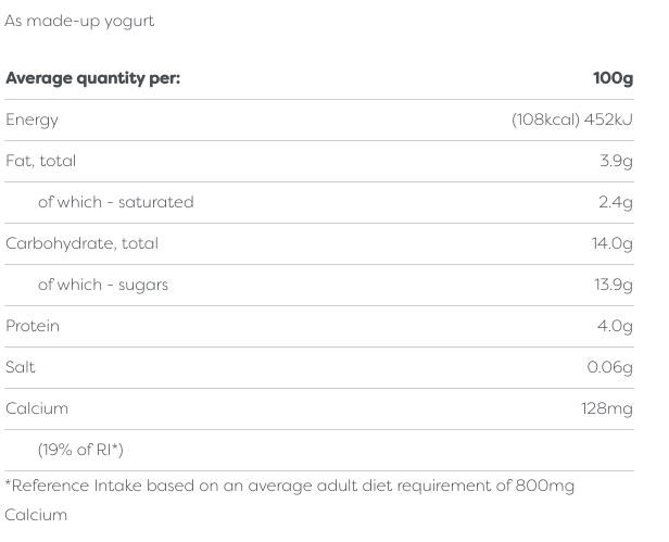 Greek Style Rhubarb EasiYo Yogurt Sachet Pack Makes 1KG | EasiYo Yoghu ...